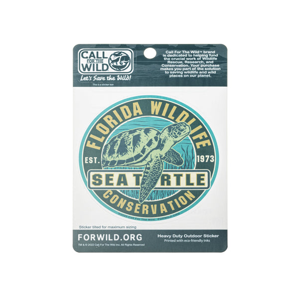 Peggable Sticker Card - Sea Turtle Conservation Seal – Call For The Wild
